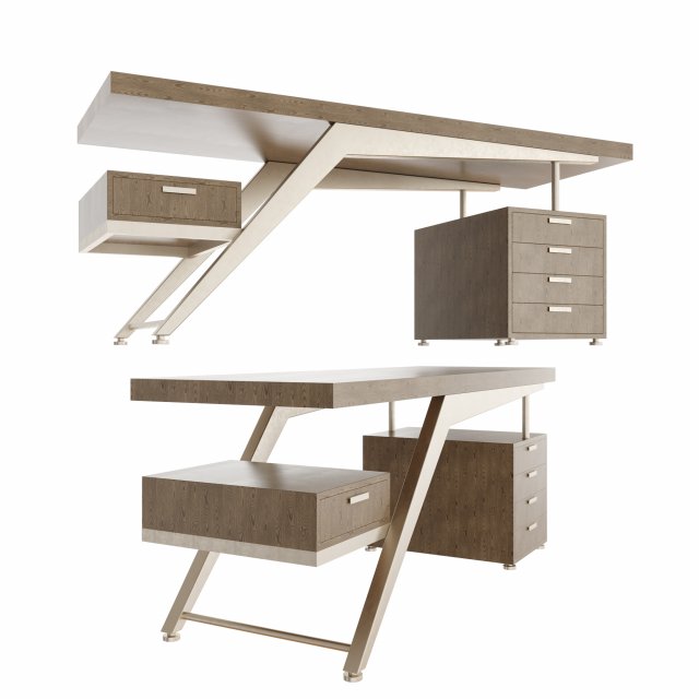 Computer desk 3D Model in Office 3DExport