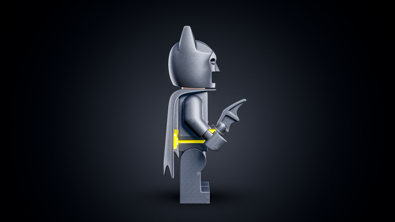 Lego Batman 3D Model in Cartoon 3DExport