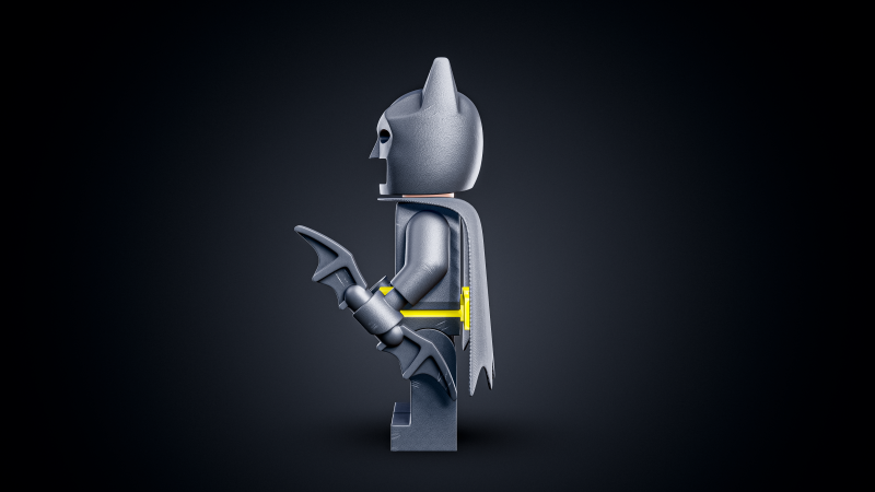 Lego Batman 3D Model in Cartoon 3DExport