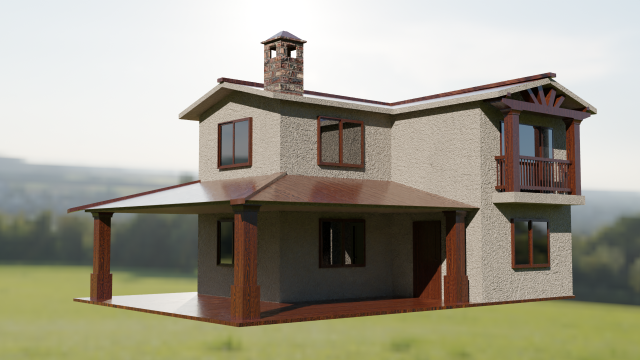 Rustic house 3D Model in Buildings 3DExport