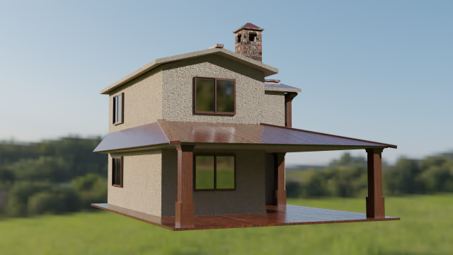 Rustic house 3D Model in Buildings 3DExport