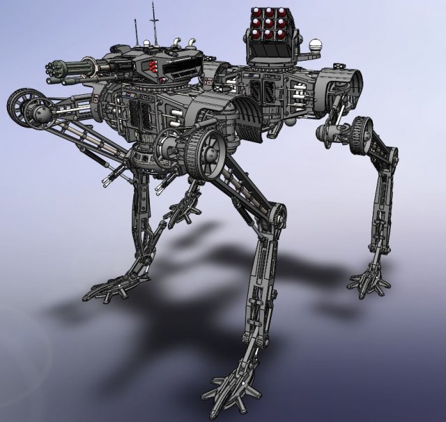 Robots All Terrain AT-ST5 3D Model in Machines 3DExport