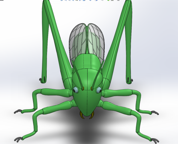 Grasshopper 3D Model in Insects 3DExport