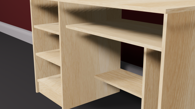 Computer table 3D Model in Desk 3DExport