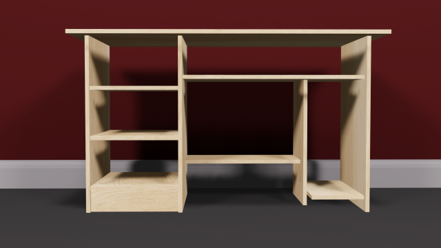Computer table 3D Model in Desk 3DExport