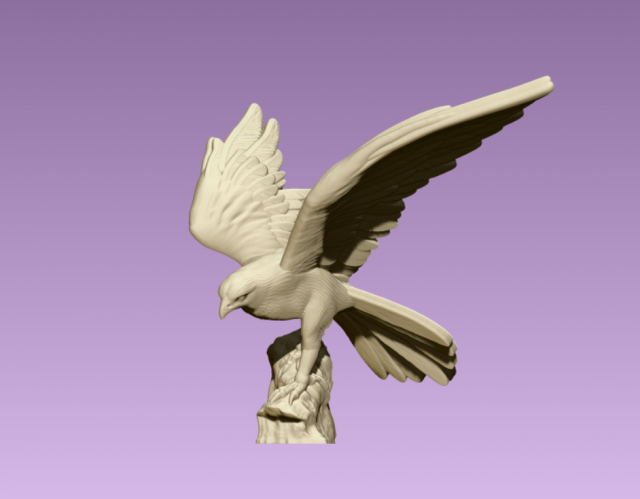 Hawk 3D Print Model in Sculpture 3DExport