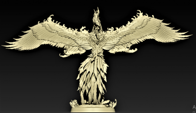 Phoenix 3D Print Model in Monsters & Creatures 3DExport