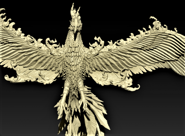 Phoenix 3D Print Model in Monsters & Creatures 3DExport