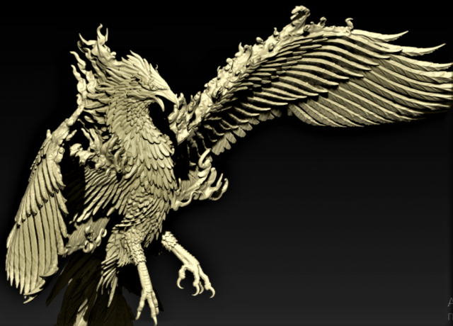 Phoenix 3D Print Model in Monsters & Creatures 3DExport