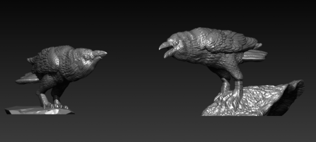Crow 3D Print Model in Animals 3DExport