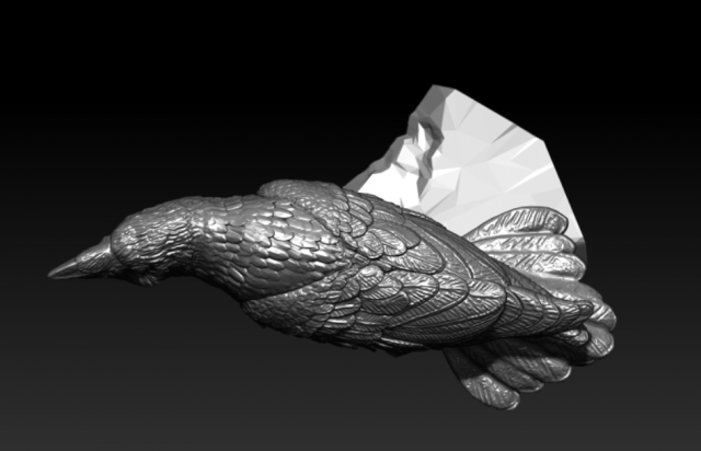 Crow 3D Print Model in Animals 3DExport