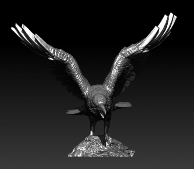 Crow 3D Print Model in Animals 3DExport