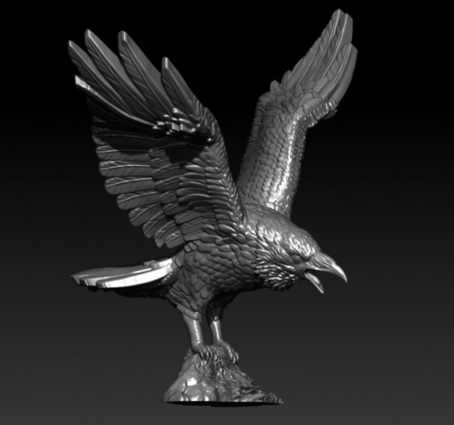 Crow 3D Print Model in Animals 3DExport
