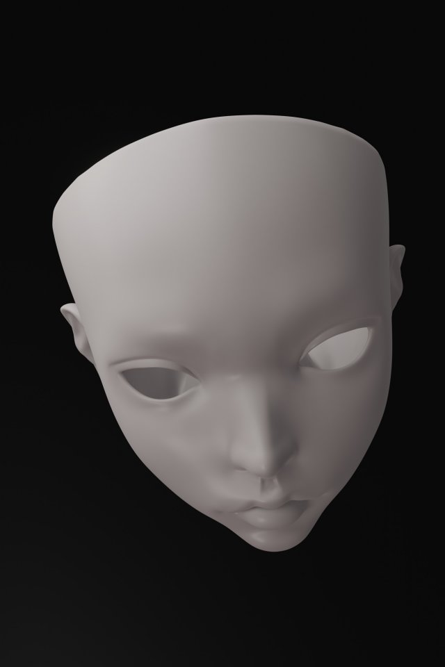 Asian lady doll 3D Printed BJD Modelo de impresión 3D in Escultura 3DExport