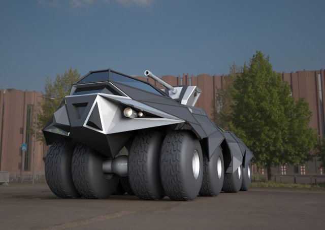 batmobile tank concept 3D Model in Artillery 3DExport