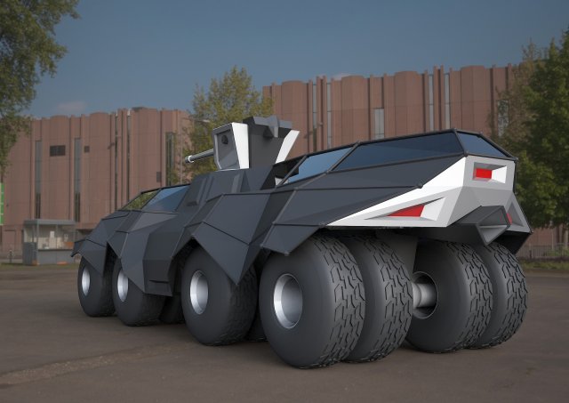 batmobile tank concept 3D Model in Artillery 3DExport