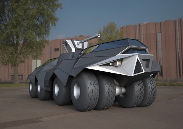 batmobile tank concept 3D Model in Artillery 3DExport