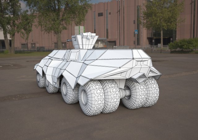 batmobile tank concept 3D Model in Artillery 3DExport