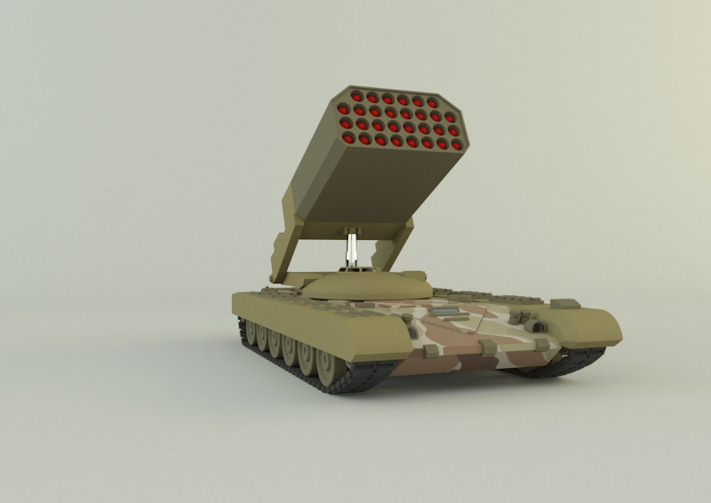 Heavy Multiple Rocket Launcher Soviet v1 3D Model in Tank 3DExport