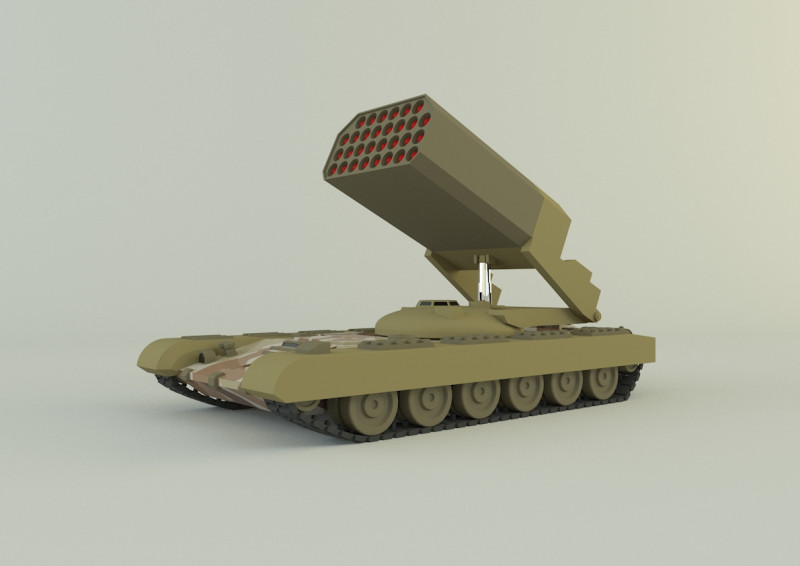 Heavy Multiple Rocket Launcher Soviet v1 3D Model in Tank 3DExport