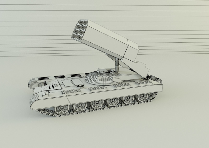 Heavy Multiple Rocket Launcher Soviet v1 3D Model in Tank 3DExport