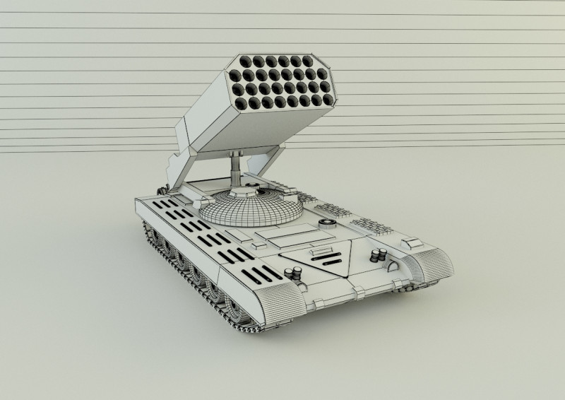 Heavy Multiple Rocket Launcher Soviet v1 3D Model in Tank 3DExport