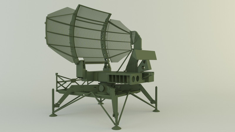 AN-TPS-43 radar system 3D Model in Unmanned 3DExport