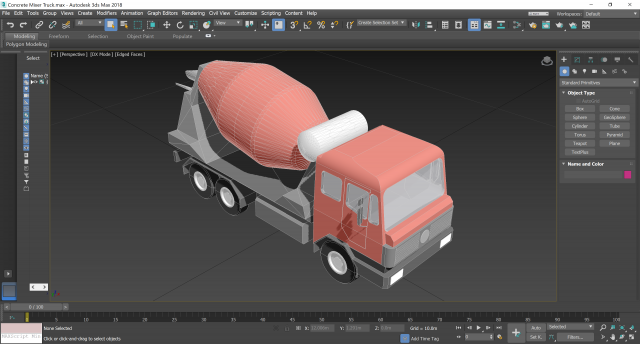 Concrete Mixer Truck - Revit Family Modelo 3D in Máquinas 3DExport