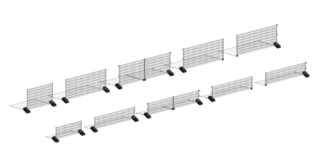 Mobile Fence - Revit Family 3D Model in Tools 3DExport