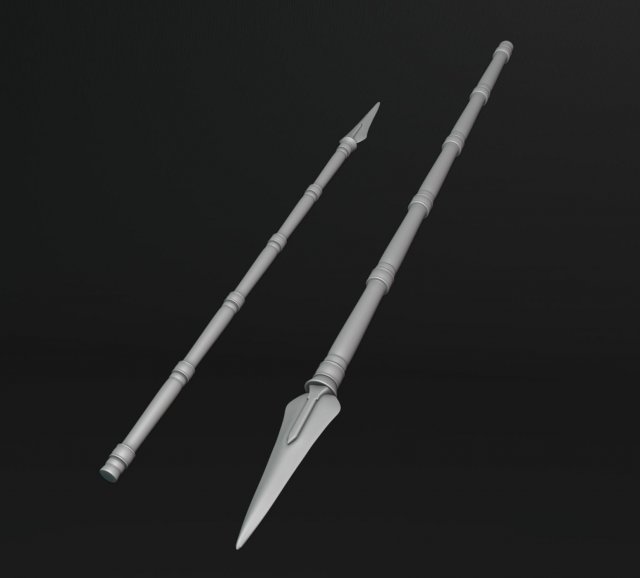Long Spear Printable 3D Print Model in Game Accessories 3DExport