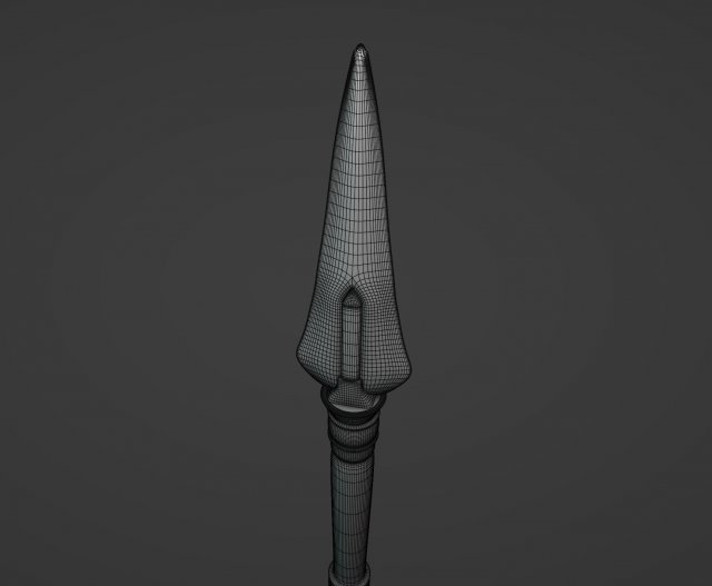 Long Spear Printable 3D Print Model in Game Accessories 3DExport