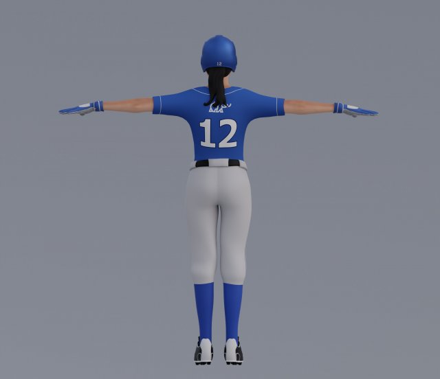 Female Softball Players Pack - Rigged 3D Model in Woman 3DExport