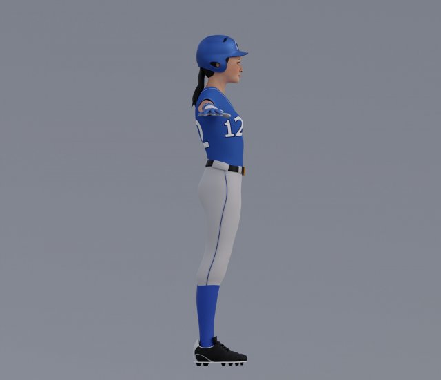 Female Softball Players Pack - Rigged 3D Model in Woman 3DExport