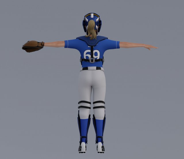 Female Softball Players Pack - Rigged 3D Model in Woman 3DExport