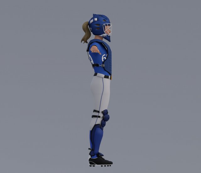 Female Softball Players Pack - Rigged 3D Model in Woman 3DExport