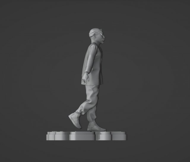 Tupac Spitting Statue 3D Print Model in Man 3DExport