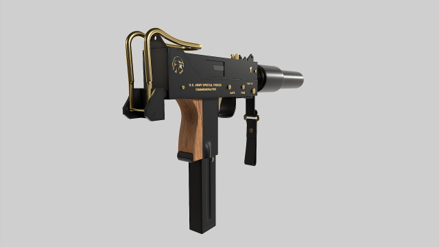Ingram MAC-10 3D Model in Submachine Guns 3DExport
