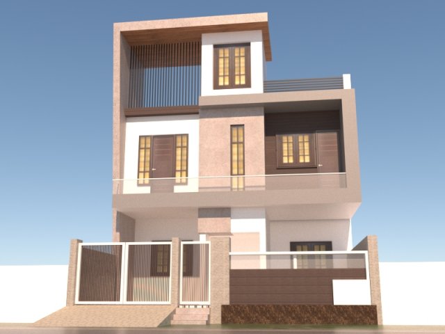 exterior design 3D Model in Buildings 3DExport