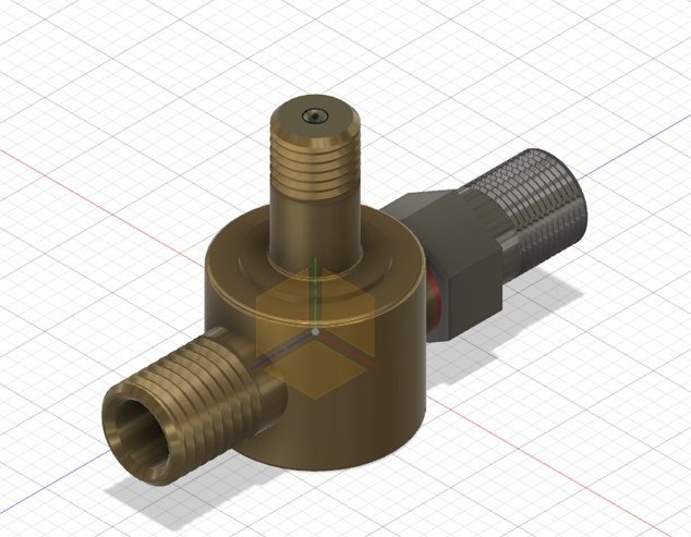 Threaded connection according to drawing 3D Model in Parts 3DExport