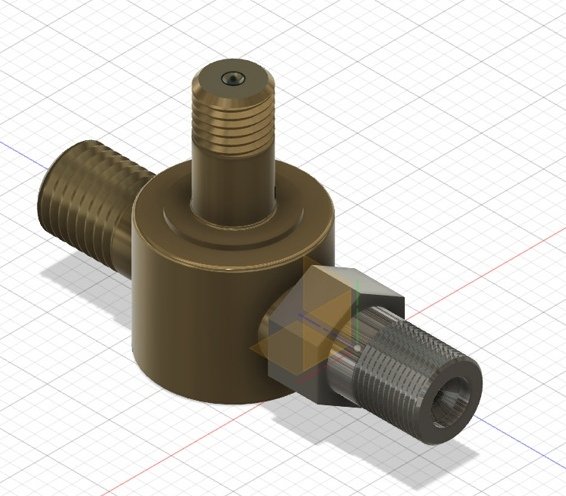 Threaded connection according to drawing 3D Model in Parts 3DExport