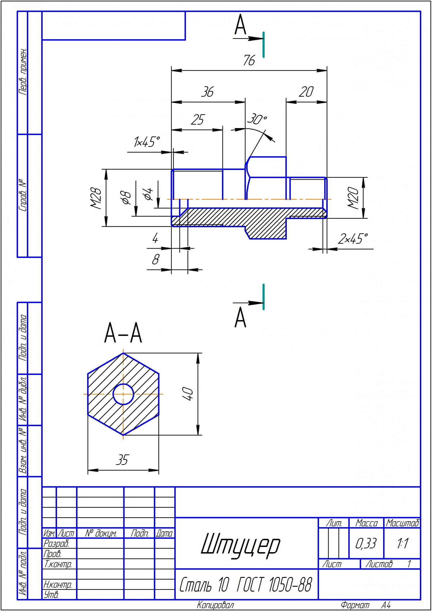 threaded connection according to drawing 3D Models in Parts 3DExport