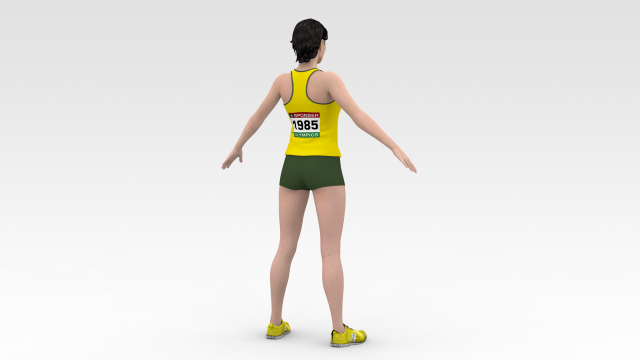 Athlete Runner 3D Model in Woman 3DExport