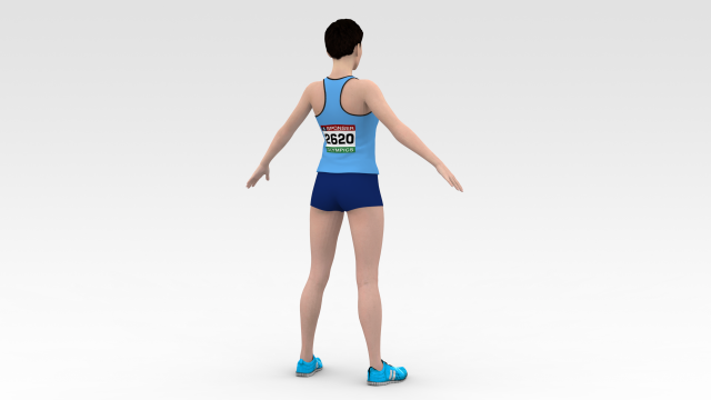 Athlete Runner 3D Model in Woman 3DExport