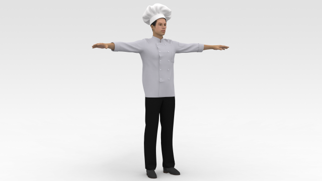 Male Chef 3D Model in Man 3DExport