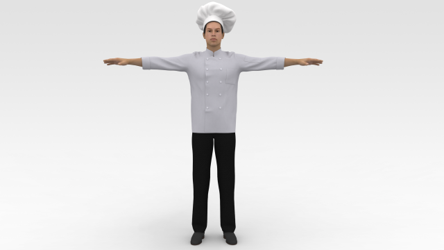 Male Chef 3D Model in Man 3DExport
