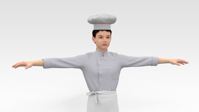 Male Chef 3D Model in Man 3DExport