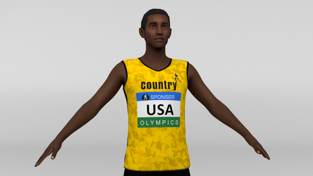 Athlete Runner 3D Model in Man 3DExport