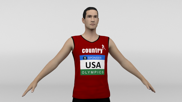 Athlete Runner 3D Model in Man 3DExport