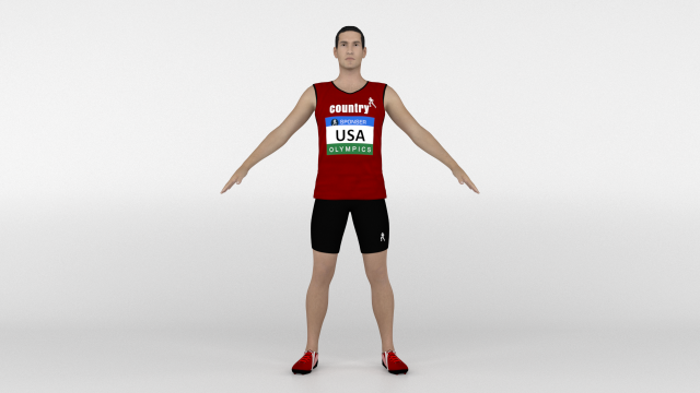 Athlete Runner 3D Model in Man 3DExport