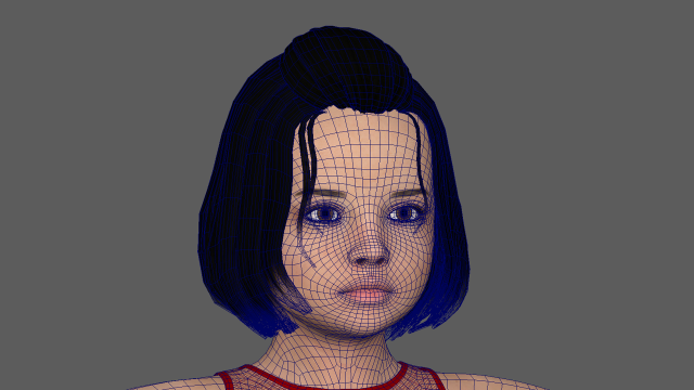 Young girl 3D Model in Child 3DExport